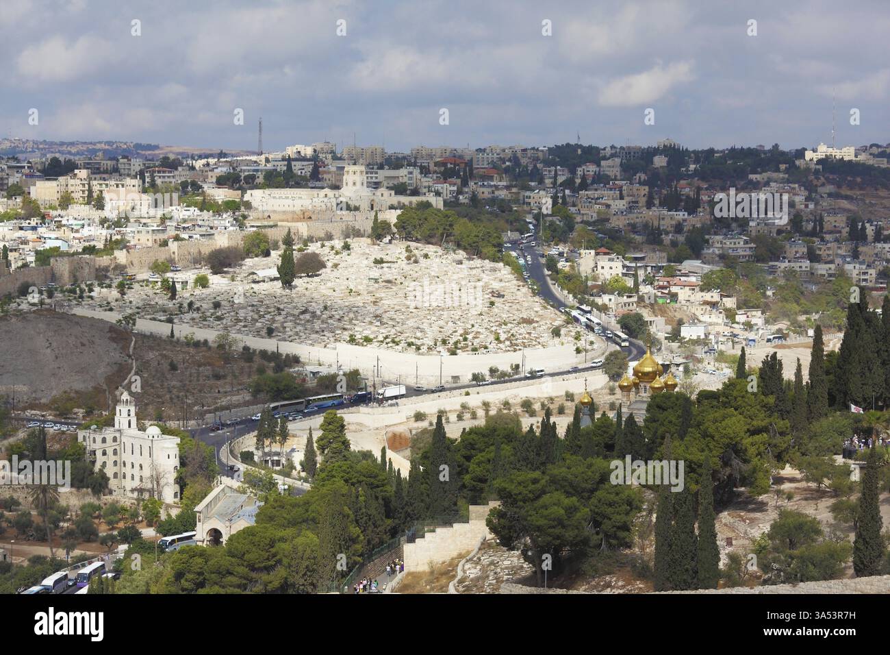 The modern city with skyscrapers. Majestic panorama of ancient ...