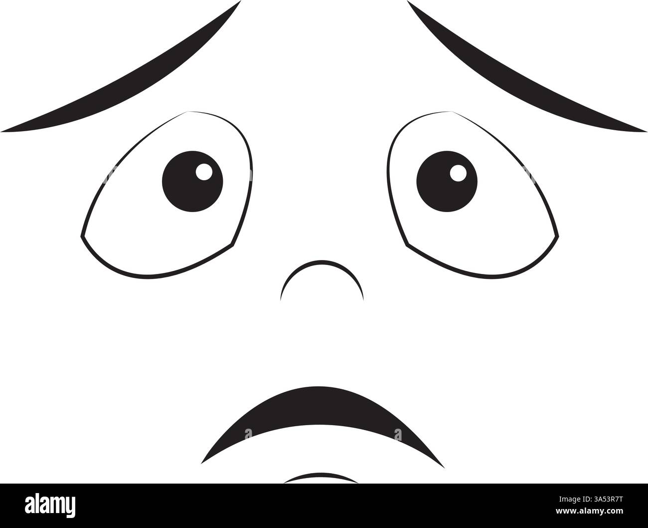 Flat sad expression emote avatar Stock Vector Image & Art - Alamy