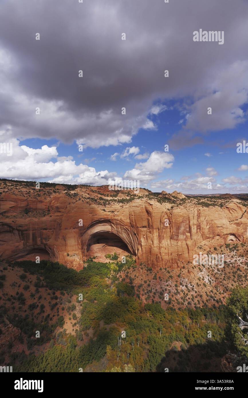 Historical Relic - Navajo Monument. Prehistoric cave in a giant canyon ...