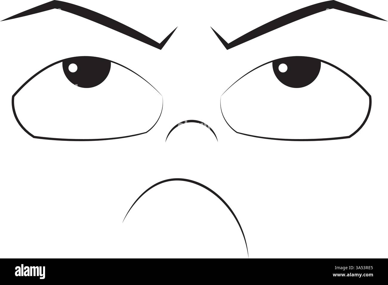 Flat angry expression emote avatar Stock Vector Image & Art - Alamy