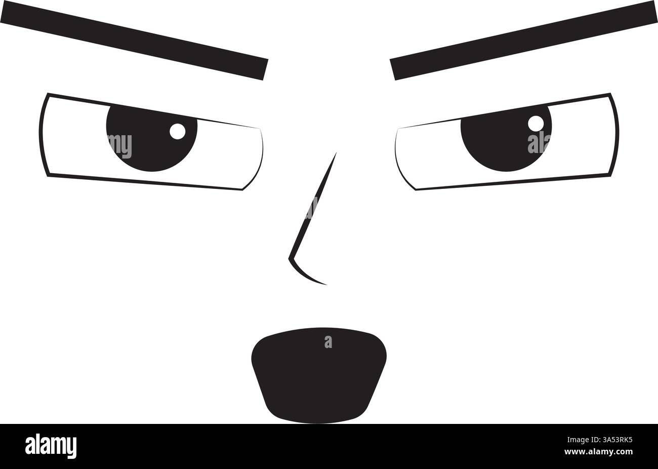 Flat angry expression emote avatar Stock Vector Image & Art - Alamy
