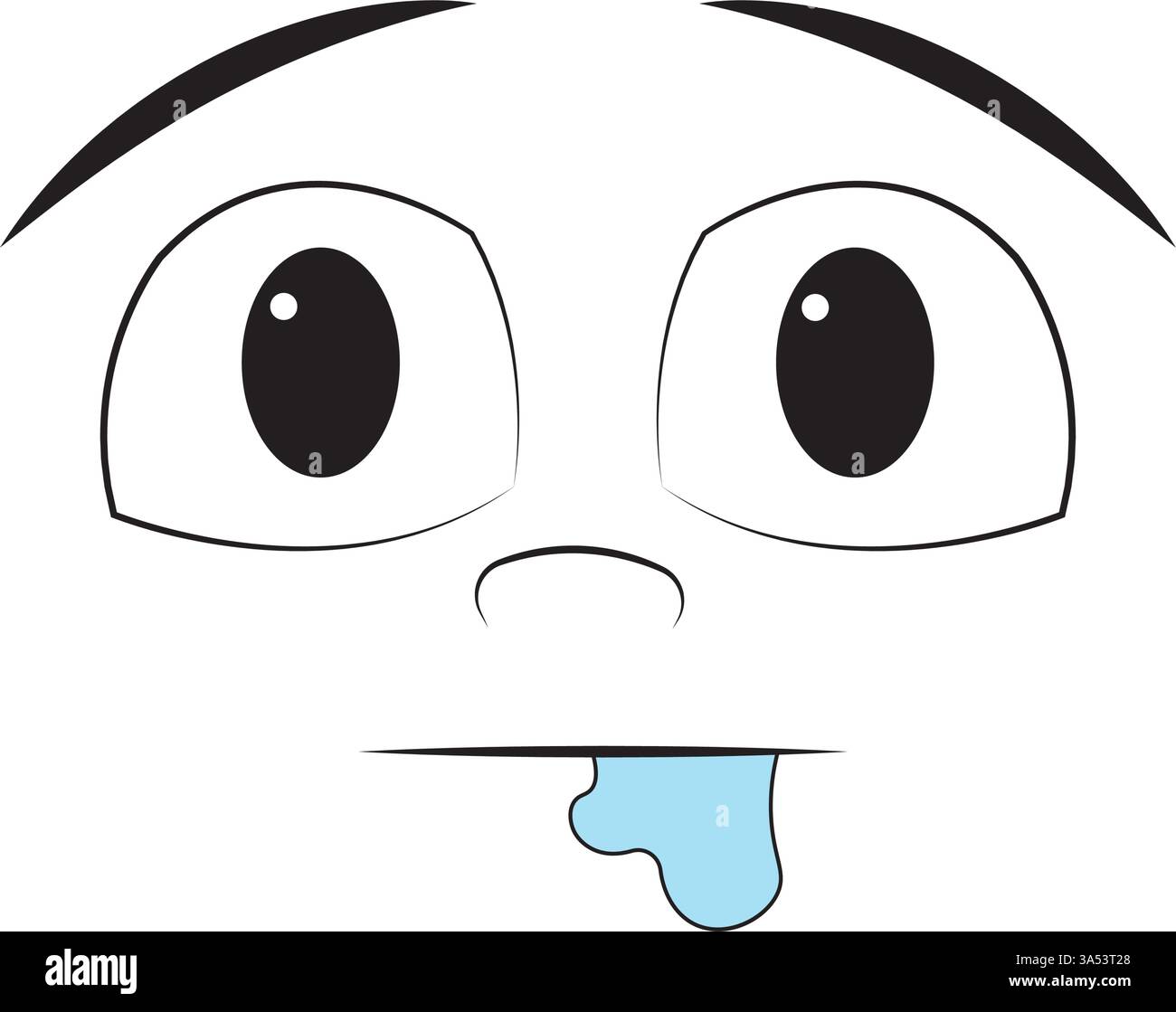 Flat hungry expression emote avatar Stock Vector Image & Art - Alamy