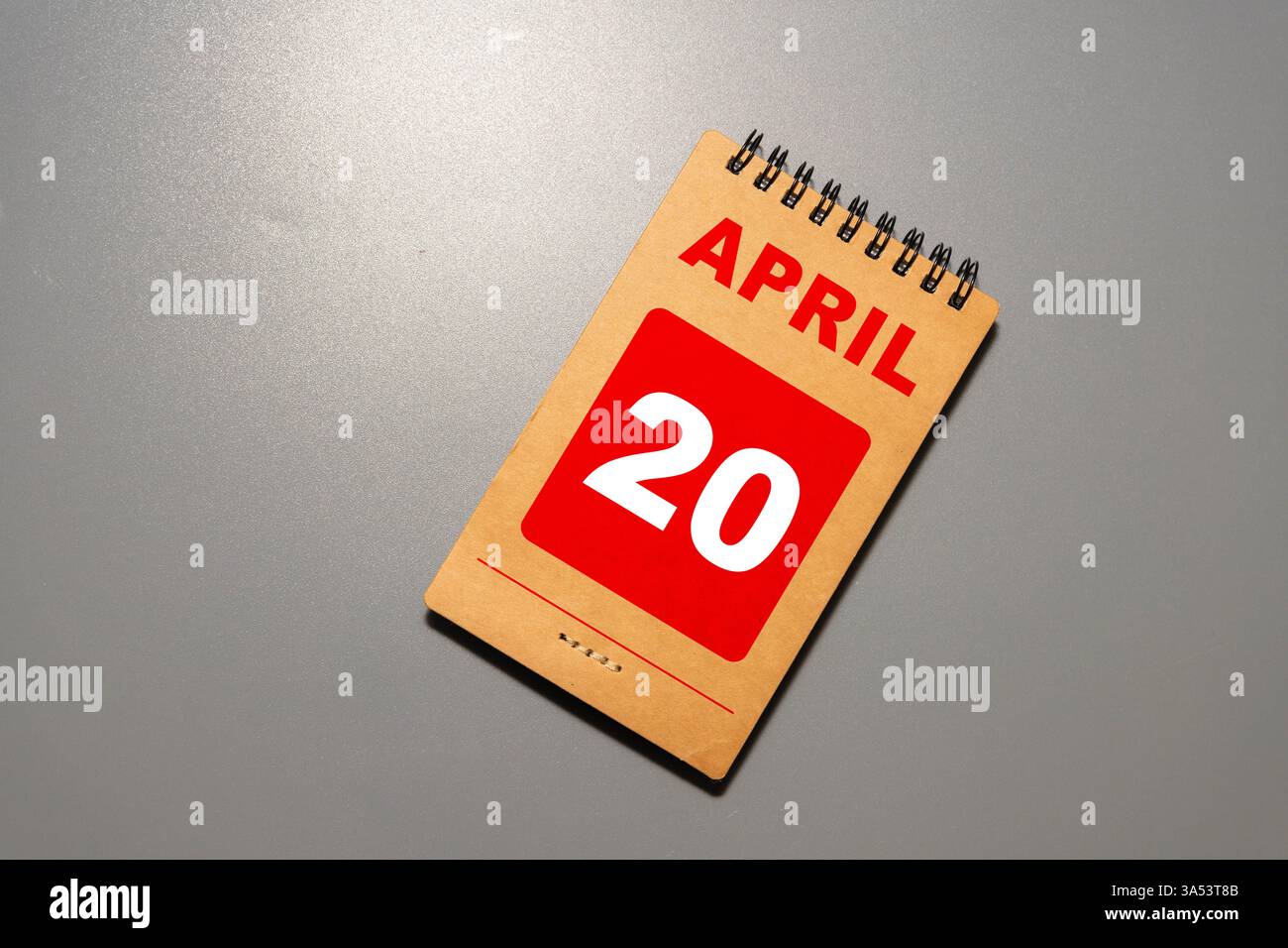 April 20 - from wooden blocks with letters, important date concept ...