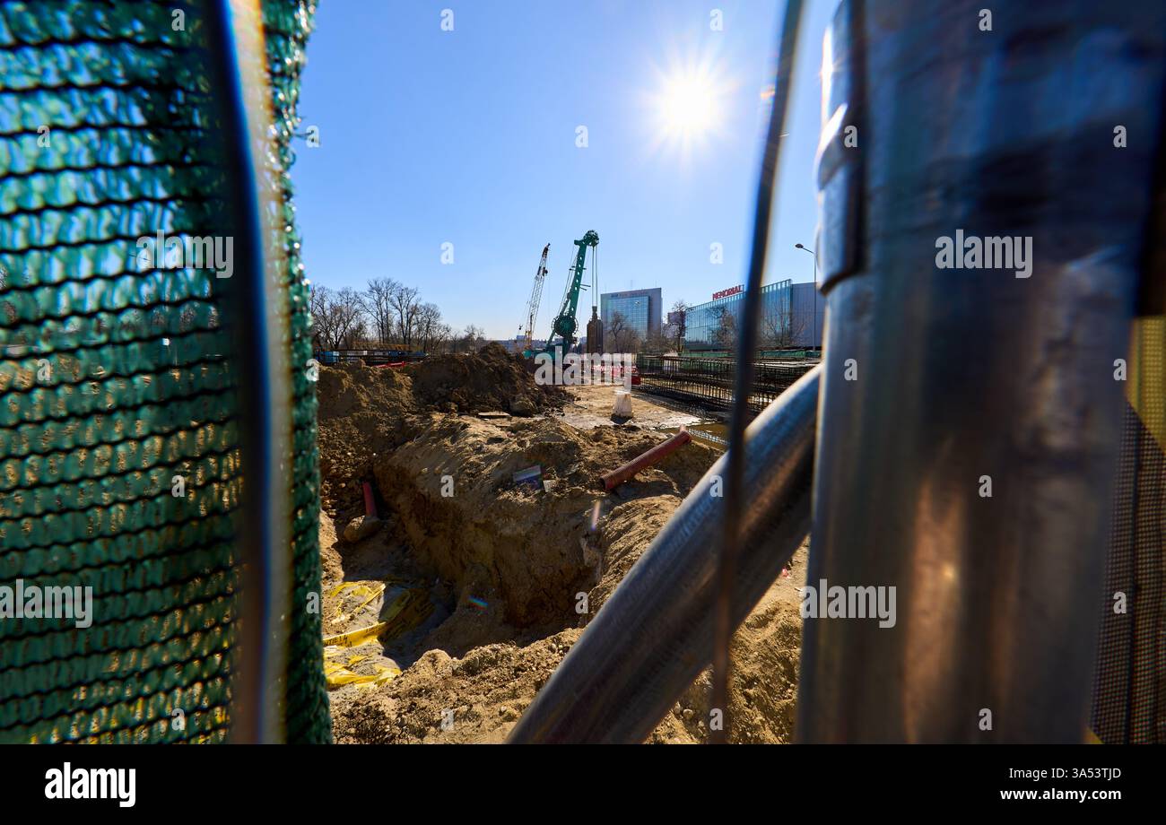 Bucharest, Romania, 20th Mar 2025: The construction site of the Piata ...