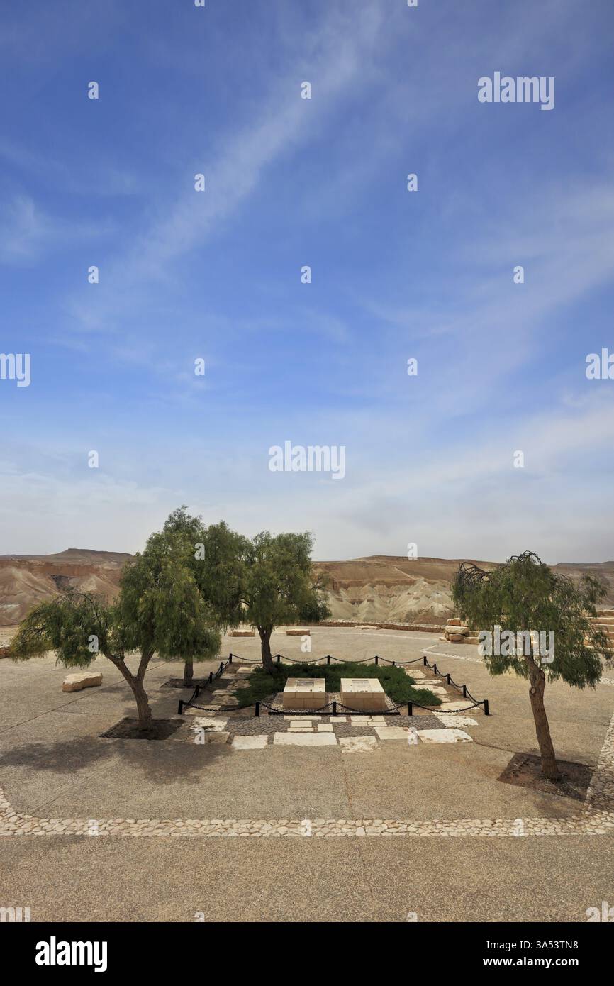 Memorial Cemetery of the founder of Israel, David Ben Gurion and his ...