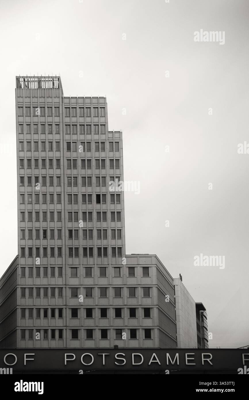 Berlin, Germany - June 21, 2016: The front view of multi-storey high ...