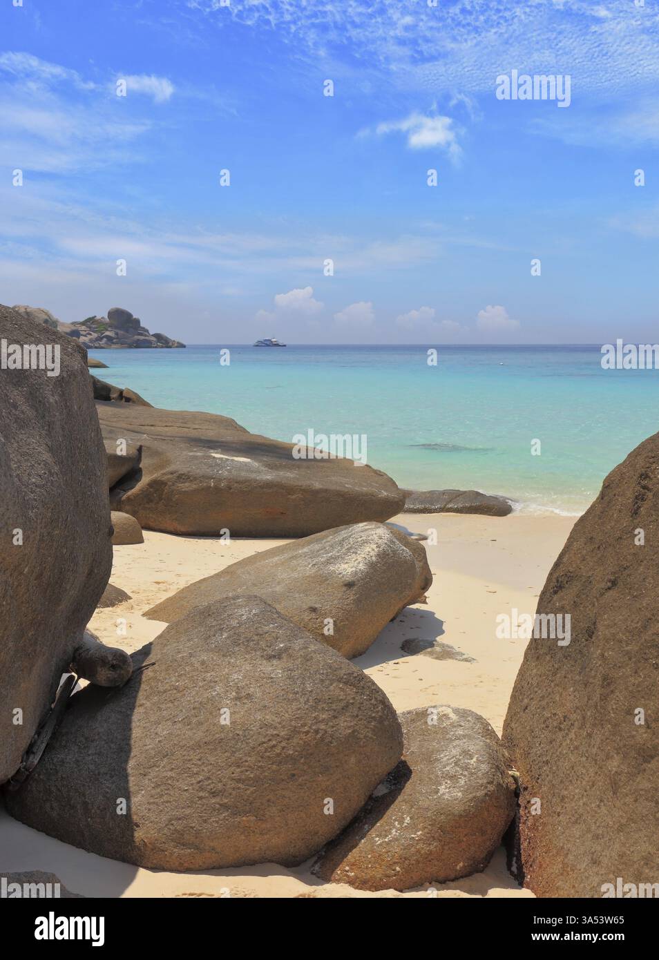 Similan Islands, Andaman Sea, Thailand. Finest white sand beach ...