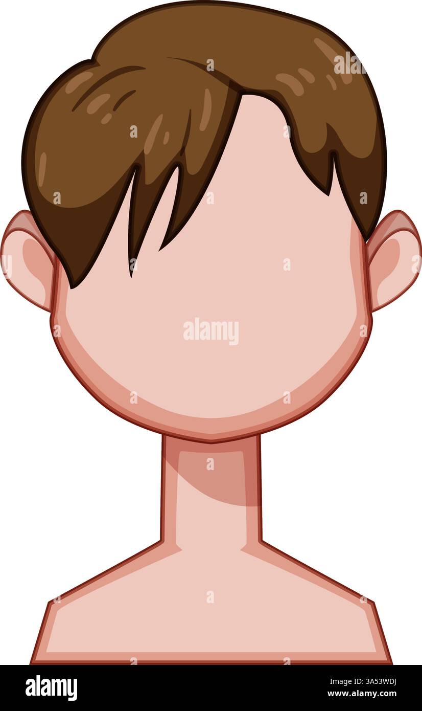 mohawk hairstyles for kid boy cartoon vector illustration Stock Vector ...