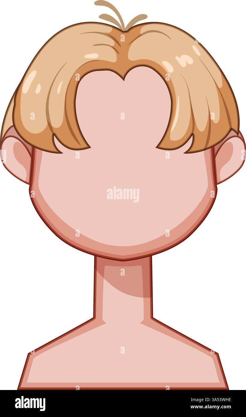 spiky hairstyles for kid boy cartoon vector illustration Stock Vector ...