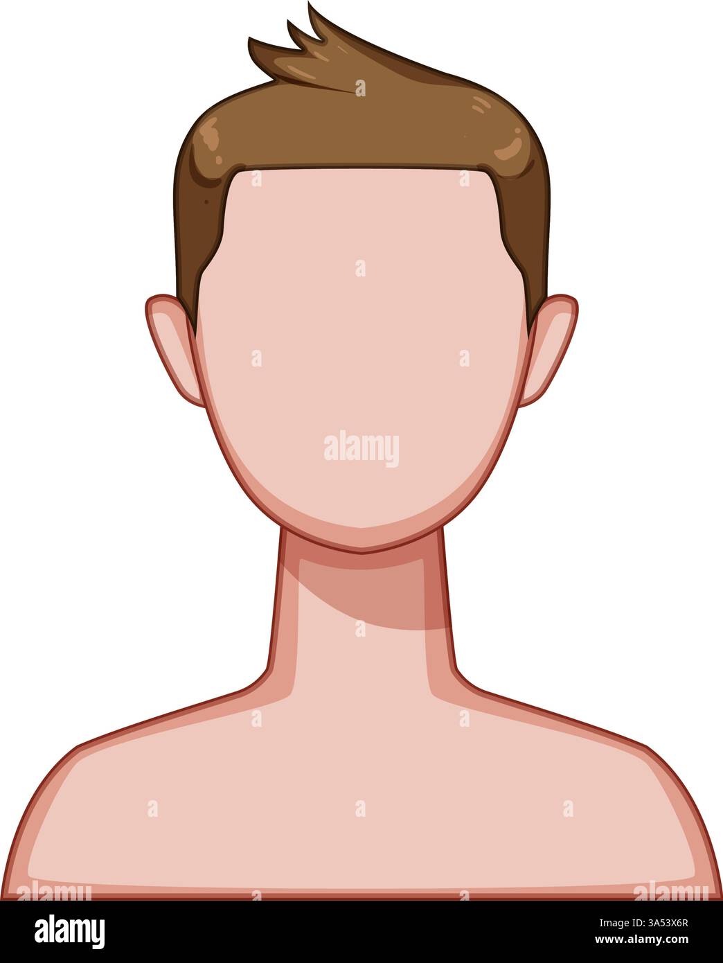 bangs hairstyles for men cartoon vector illustration Stock Vector Image ...