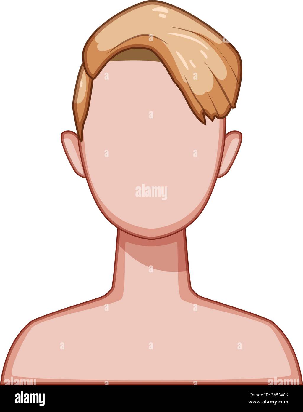 curls hairstyles for men cartoon vector illustration Stock Vector Image ...