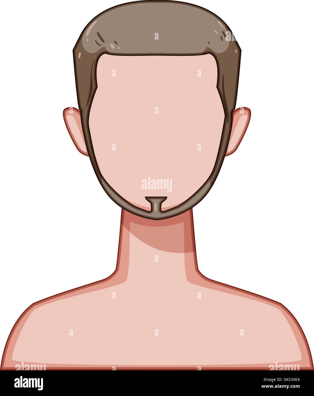 fringe hairstyles for men cartoon vector illustration Stock Vector ...