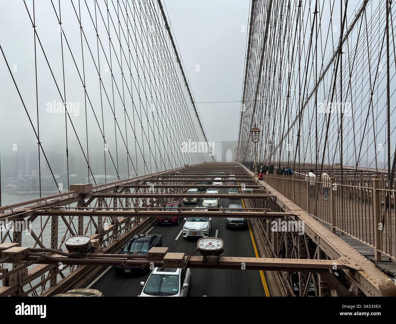 New York, United States. 30th March, 2025. Thick fog covers the New ...