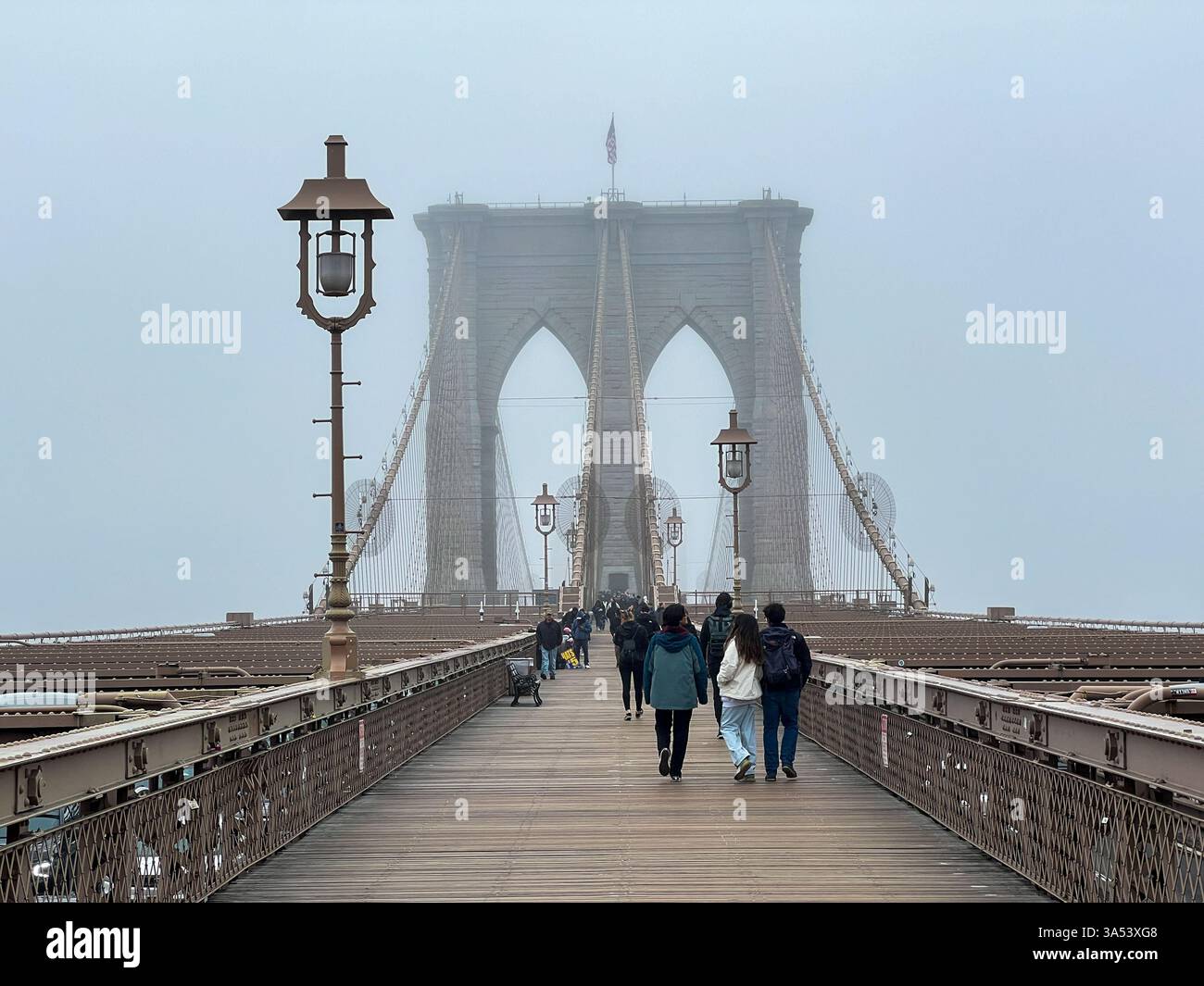 New York, United States. 30th March, 2025. Thick fog covers the New ...