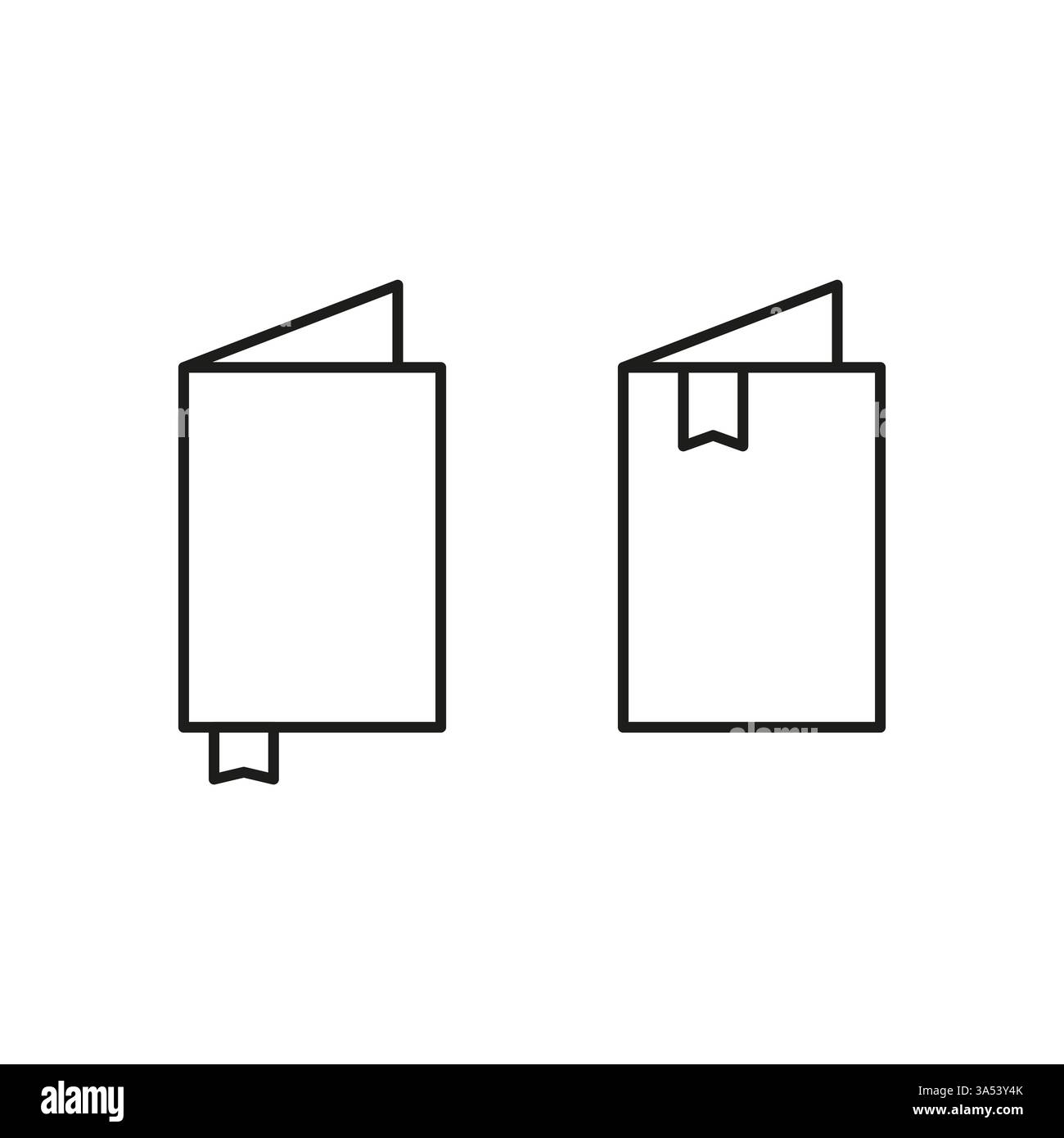 Open book icons. Abstract reading symbols. Minimalist literature ...