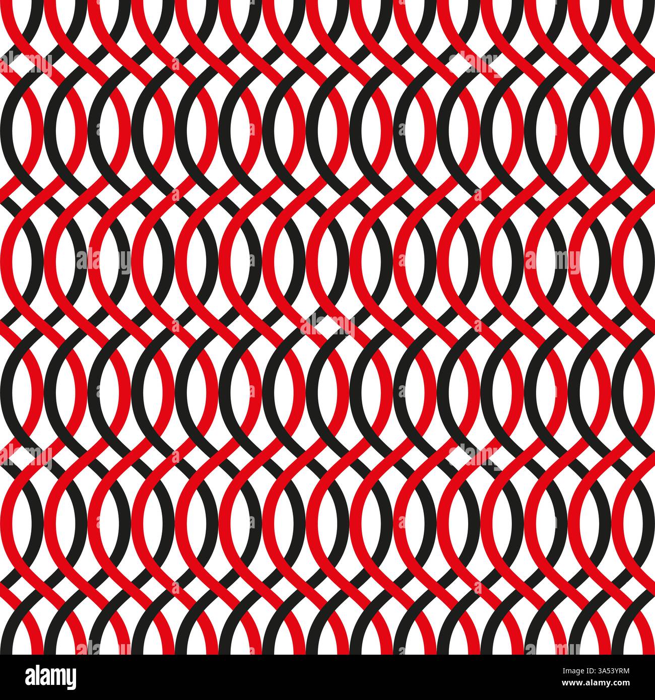 Wave pattern. Red black seamless. Abstract geometric background. Vector ...