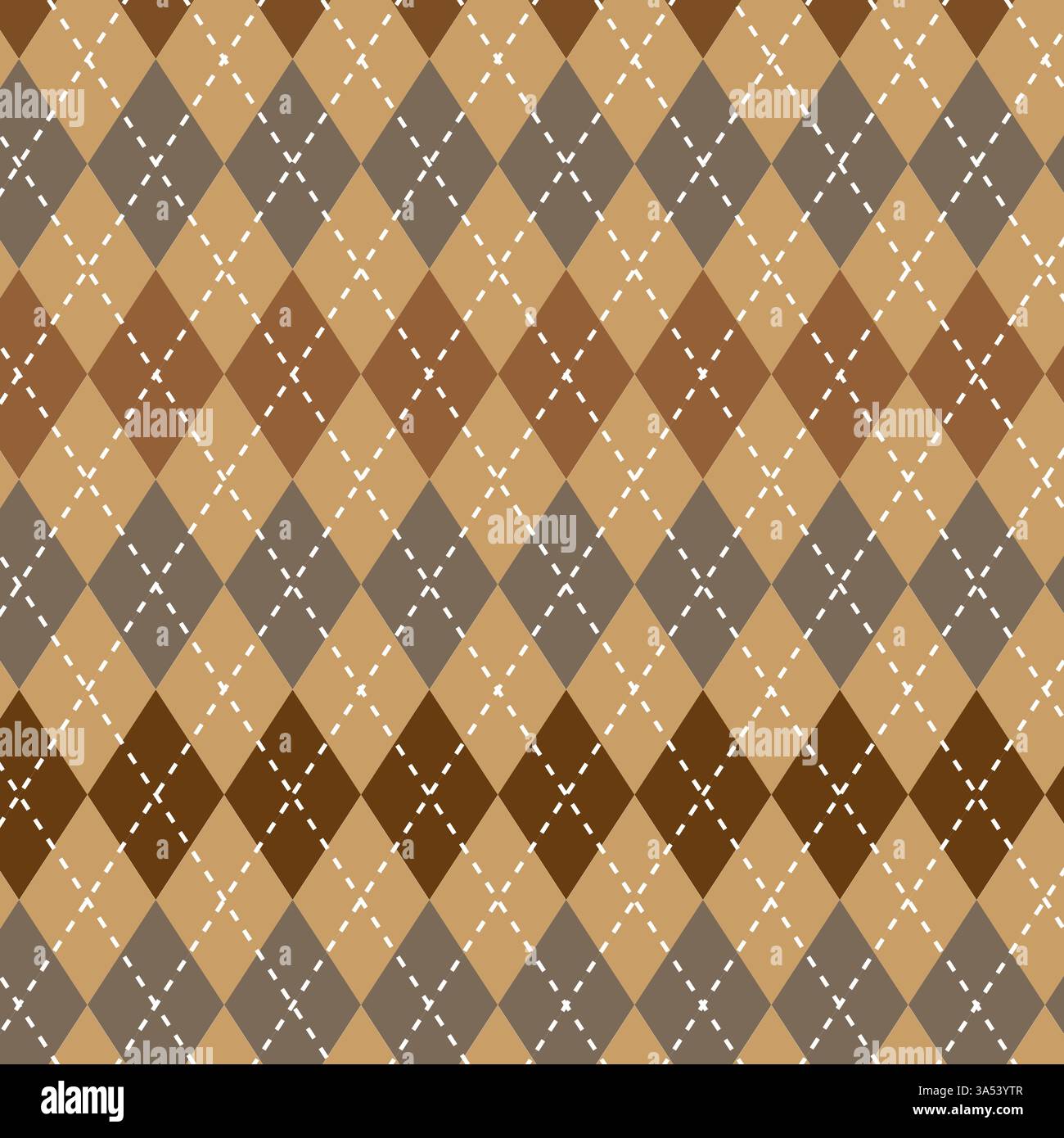 Argyle check pattern. Brown beige background. Classic geometric design ...