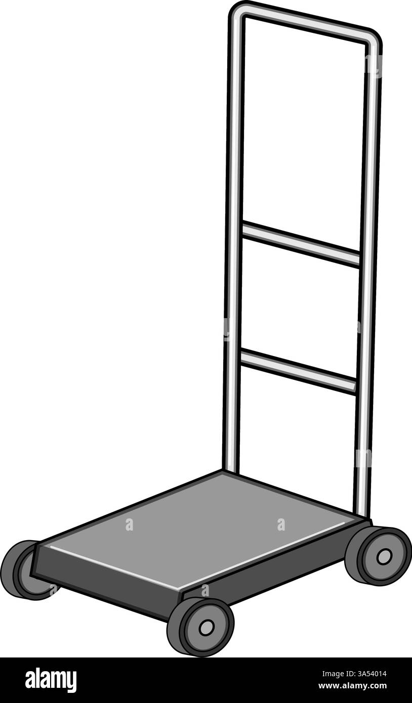ling hand cart cartoon vector illustration Stock Vector Image & Art - Alamy