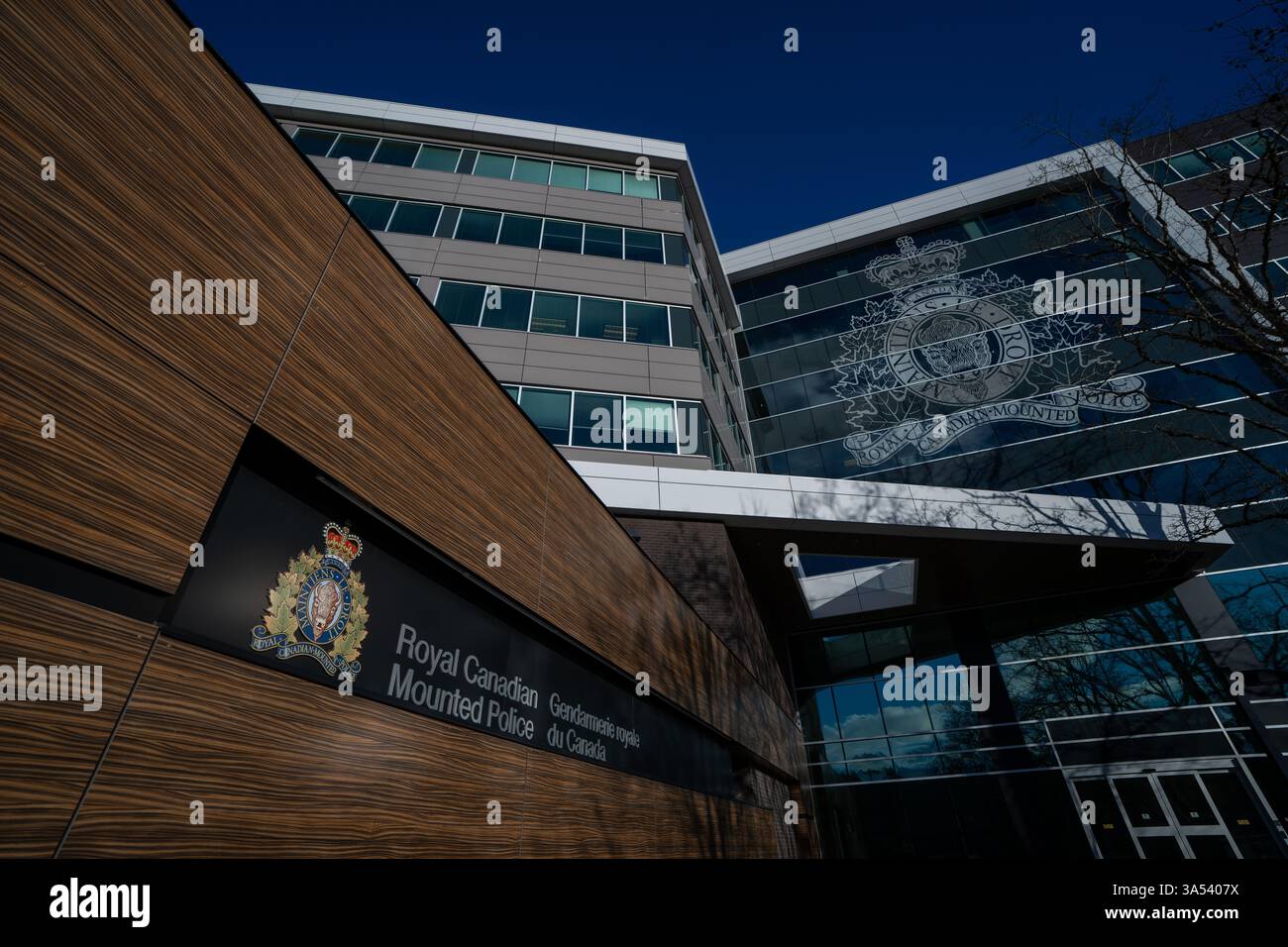 The B.C. RCMP Divisional Headquarters in Surrey, B.C., is seen in this ...