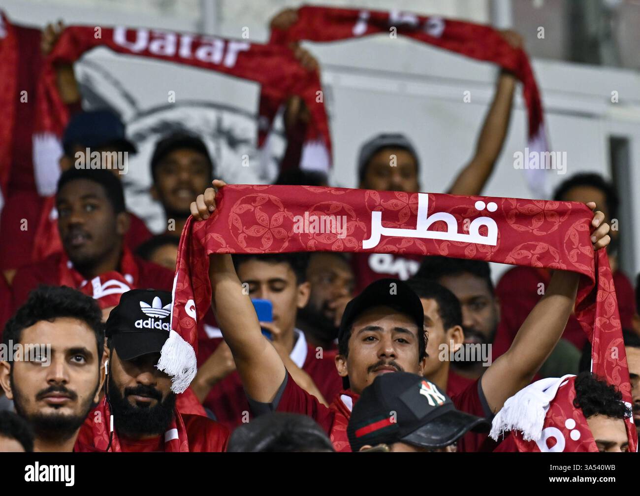 2026 FIFA World Cup Qualifier -Qatar v North Korea Fans of Qatar cheer ...