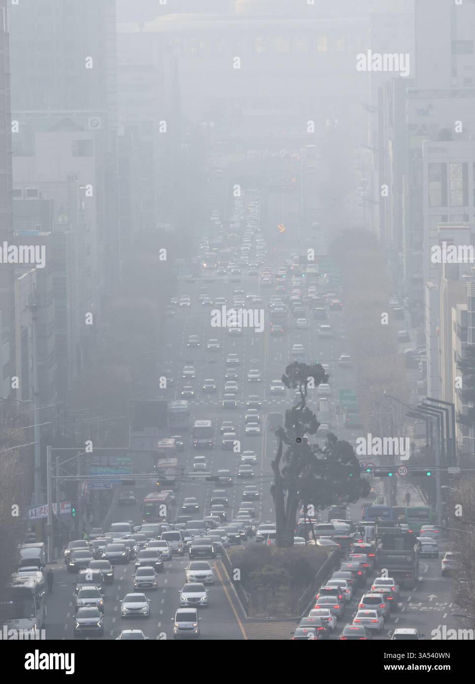 Haze hits Seoul This photo, taken March 21, 2025, shows the area around ...