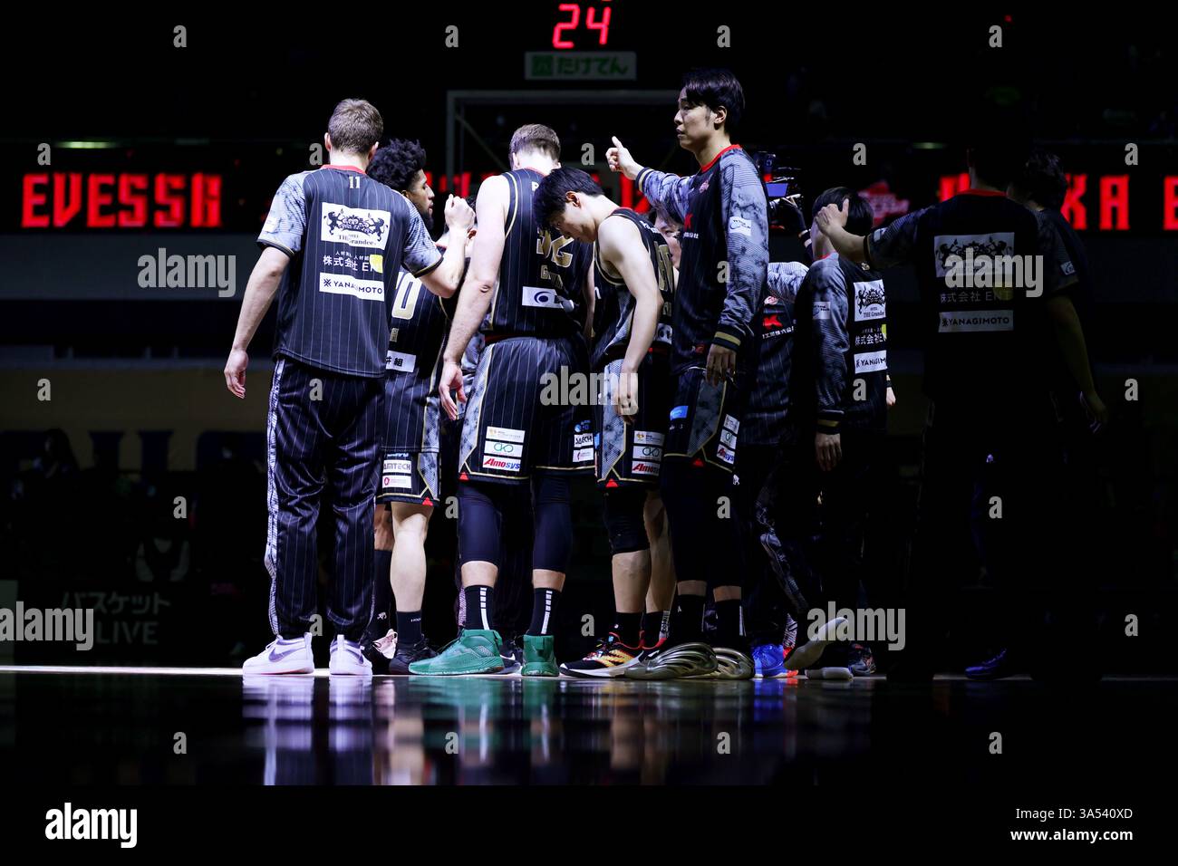 Osaka, Japan. 19th Mar, 2025. Osaka Evessa team group (Evessa) Basketball : 2024-25 B.LEAGUE B1 ...