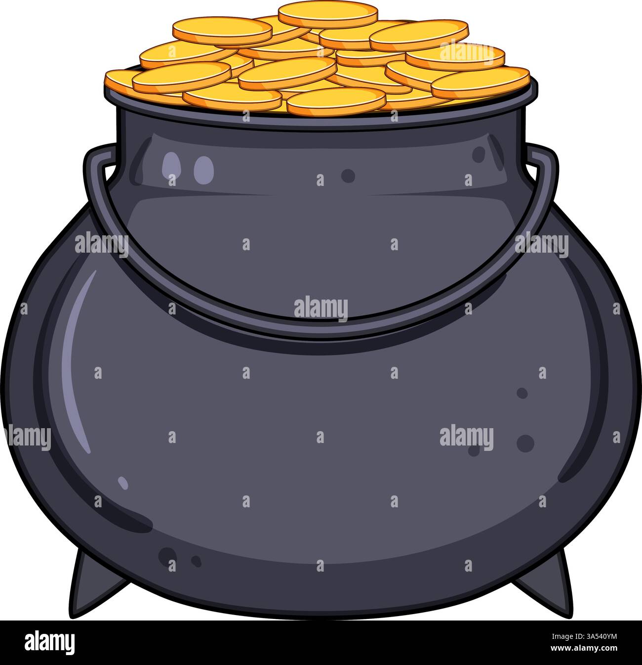 myth leprechaun gold pot cartoon vector illustration Stock Vector Image ...