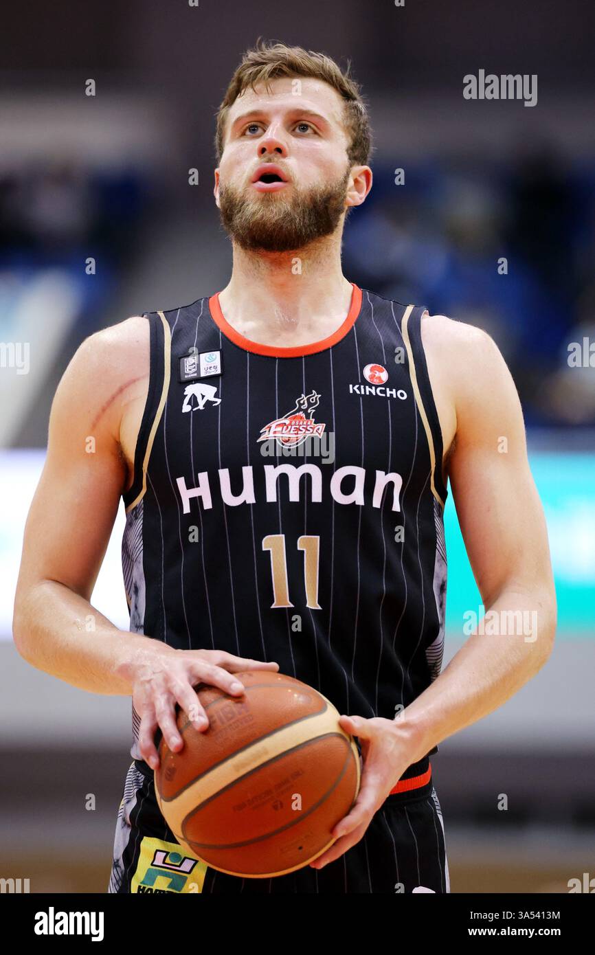 Osaka, Japan. 19th Mar, 2025. Ryan Luther (Evessa) Basketball : 2024-25 B.LEAGUE B1 game between ...