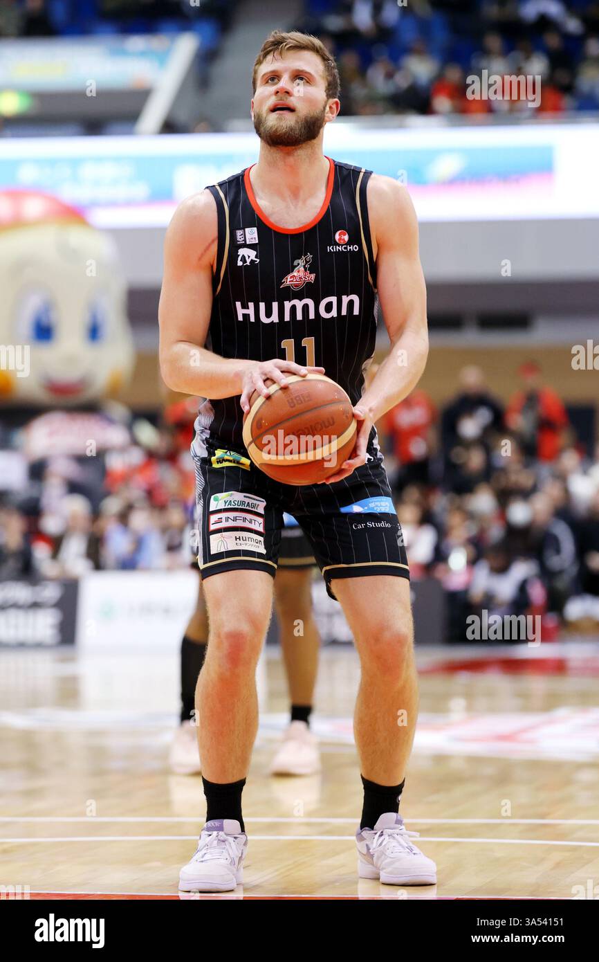 Ryan Luther (Evessa), MARCH 19, 2025 - Basketball : 2024-25 B.LEAGUE B1 game between Osaka ...