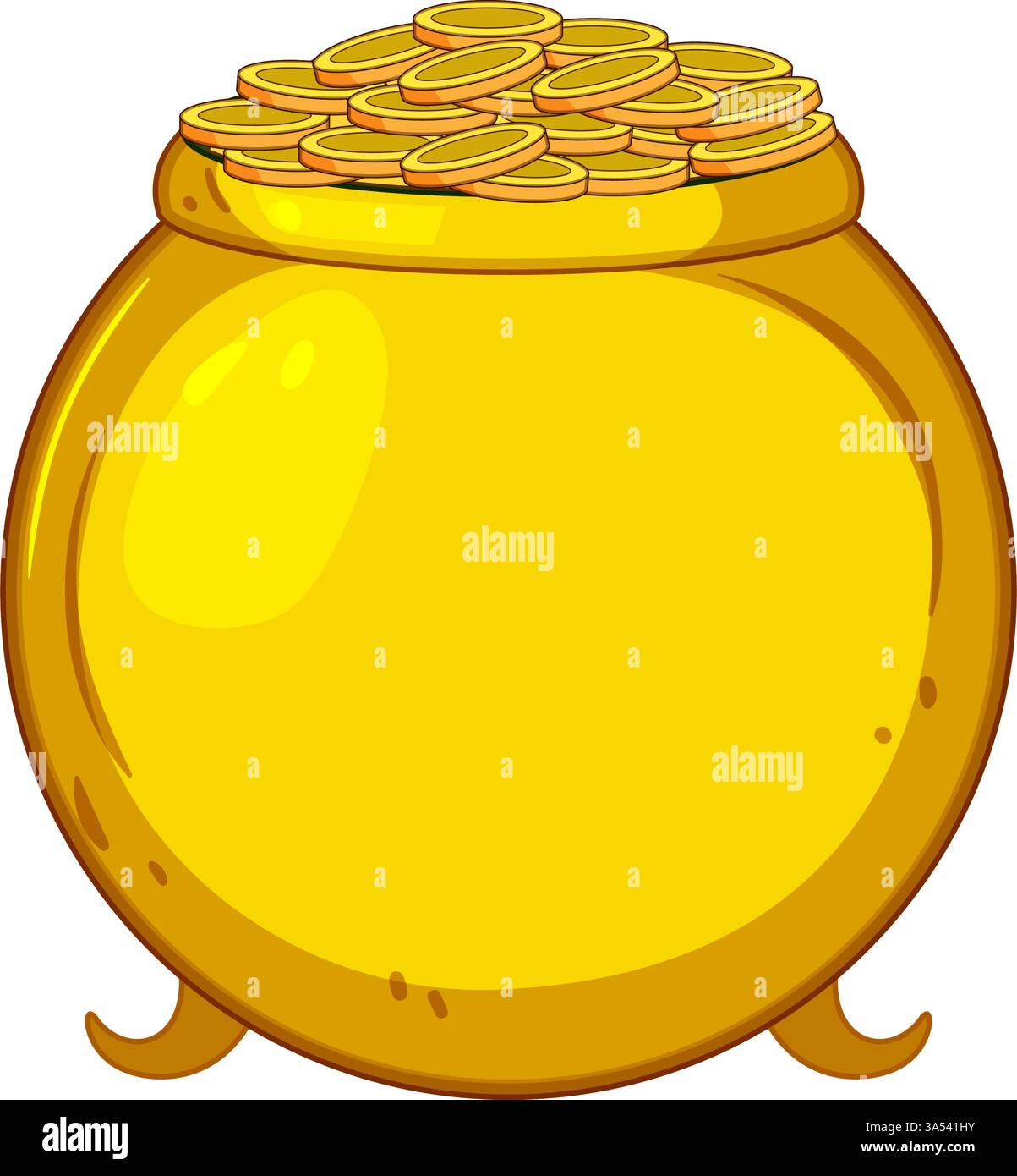 legend leprechaun gold pot cartoon vector illustration Stock Vector ...