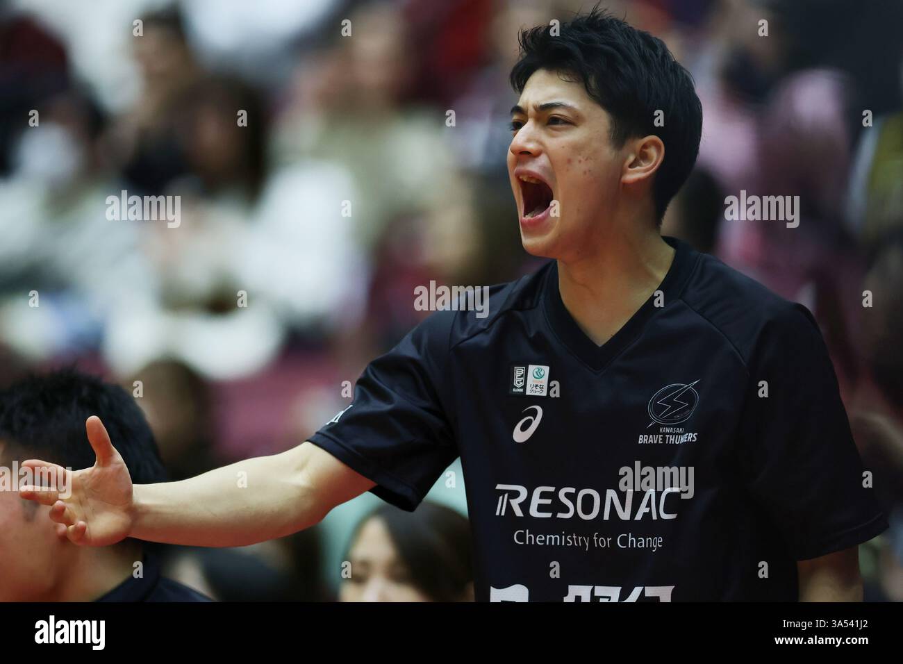 Kawasaki Todoroki Arena, Kanagawa, Japan. 19th Mar, 2025. Reoto Yonesu (Brave Thunders), MARCH ...