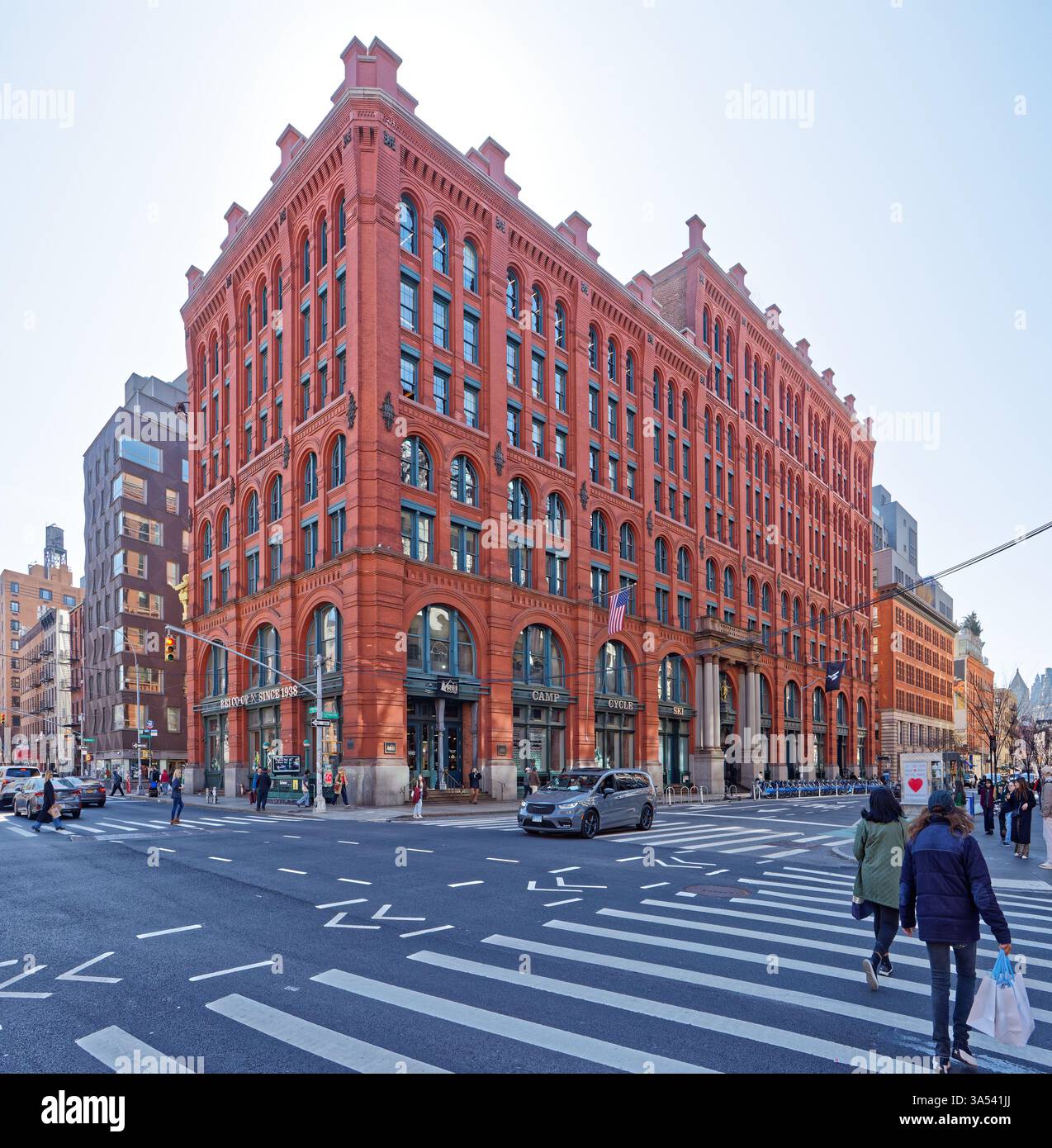 Puck Building's Lafayette and Houston Street facades, viewed from the ...