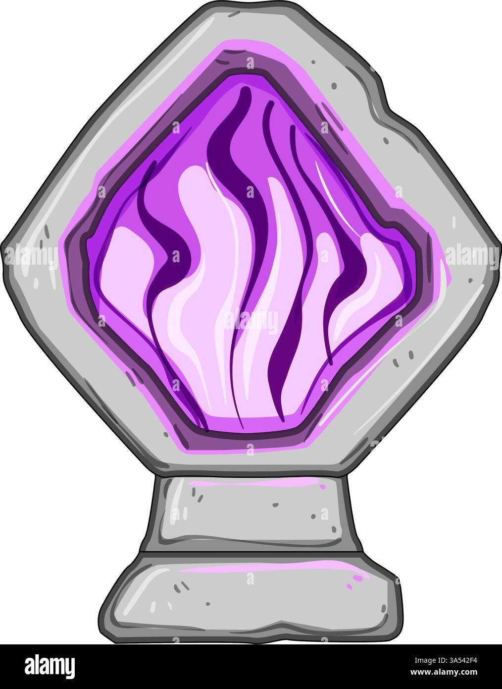 enchantment magic door portal cartoon vector illustration Stock Vector ...