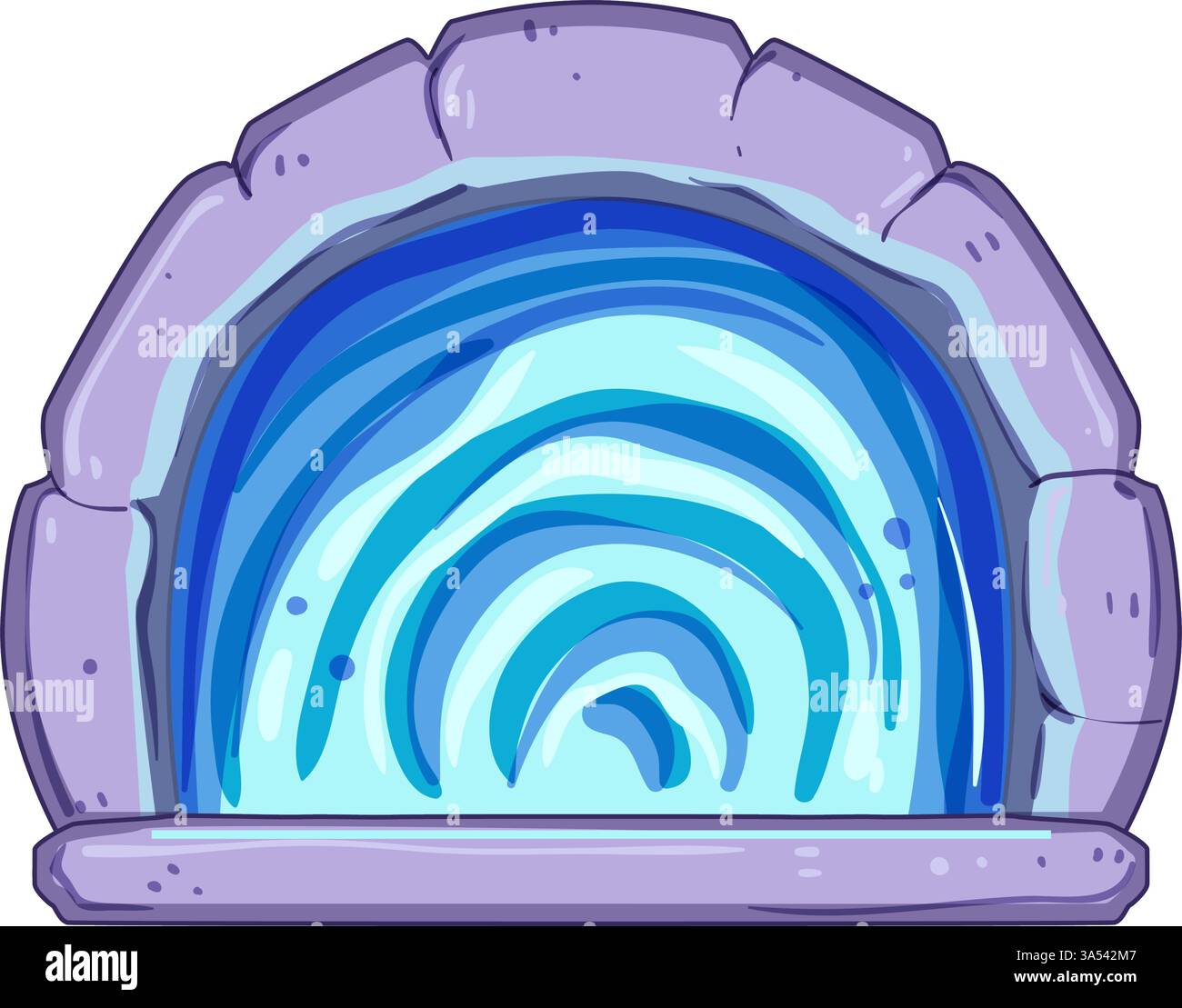 gateway magic door portal cartoon vector illustration Stock Vector ...