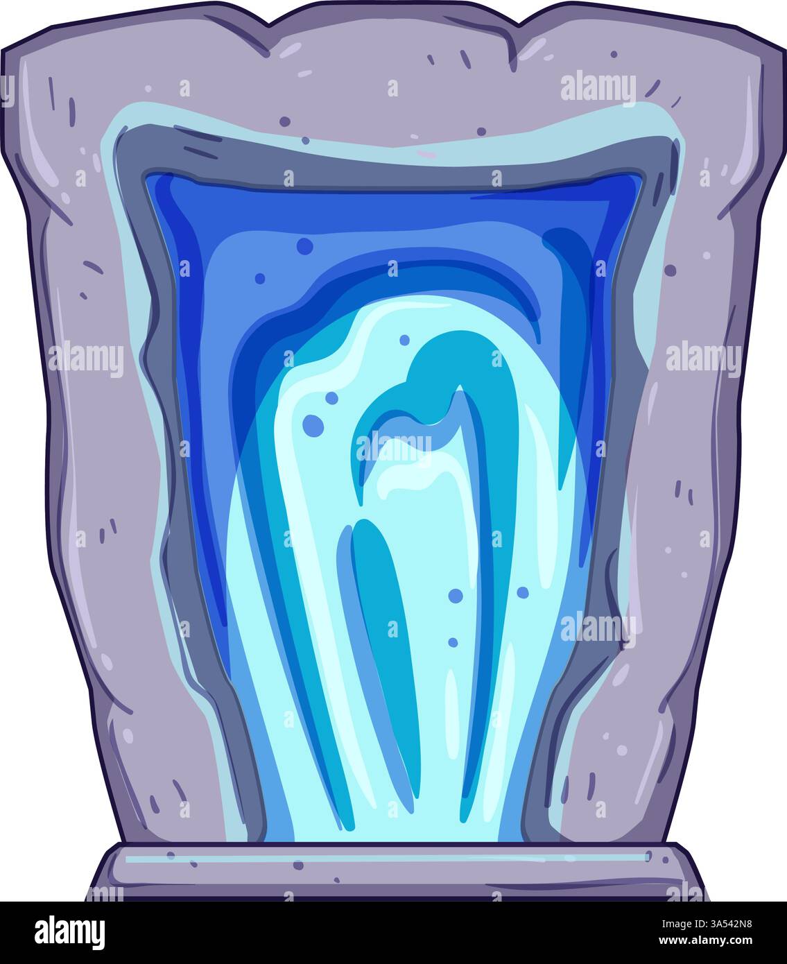 dimension magic door portal cartoon vector illustration Stock Vector ...