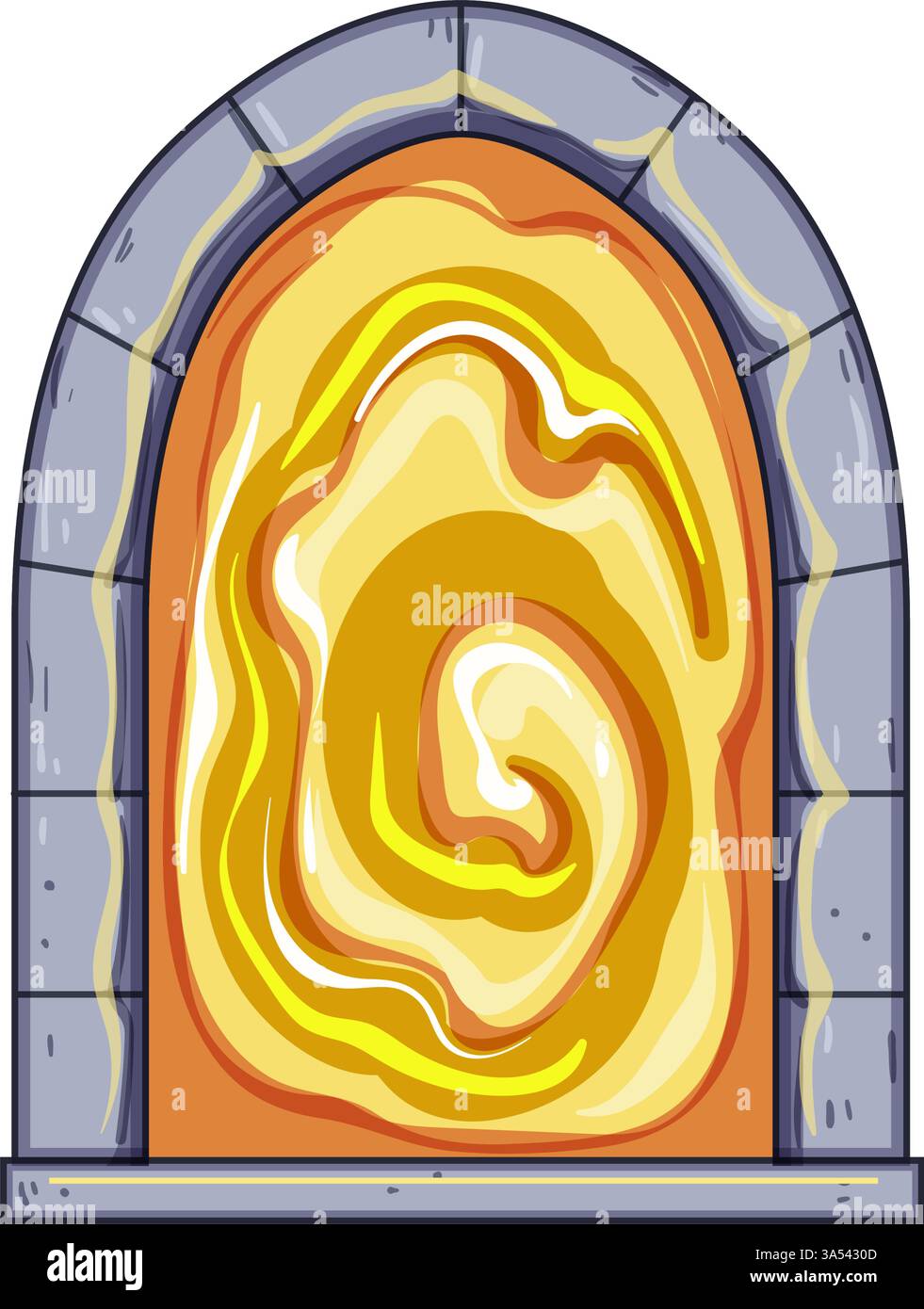 nexus magic door portal cartoon vector illustration Stock Vector Image ...