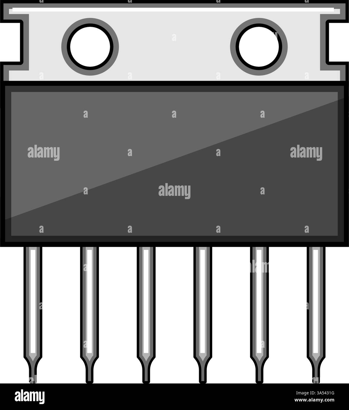 stainless microchip cartoon vector illustration Stock Vector Image ...
