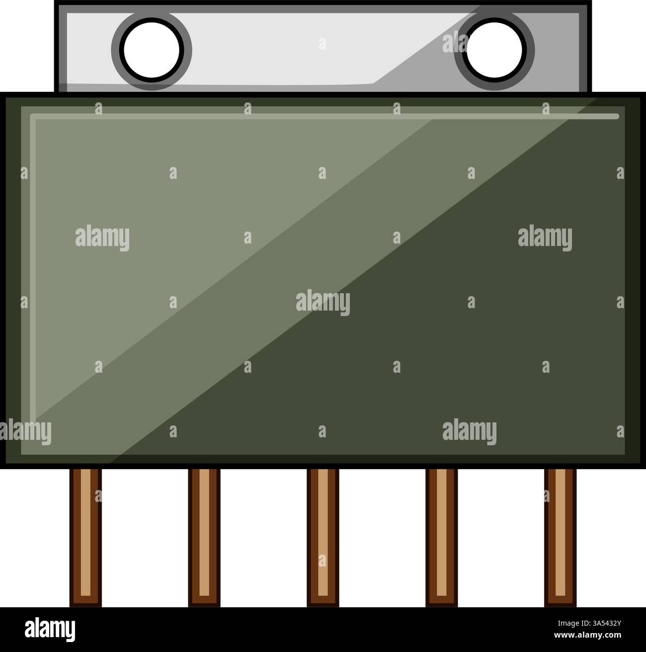 steel microchip cartoon vector illustration Stock Vector Image & Art ...