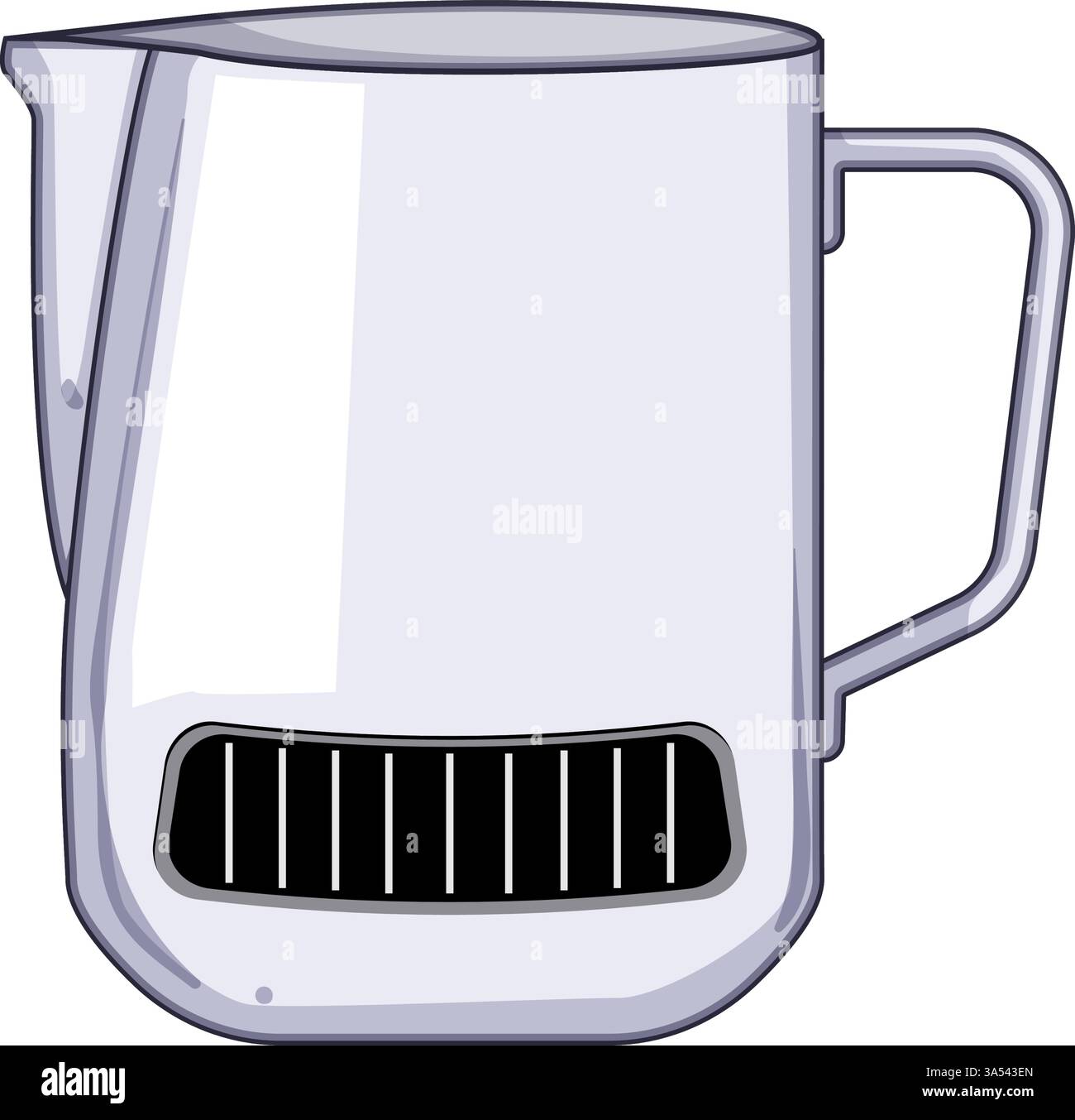 foam milk frothing pitcher cartoon vector illustration Stock Vector ...