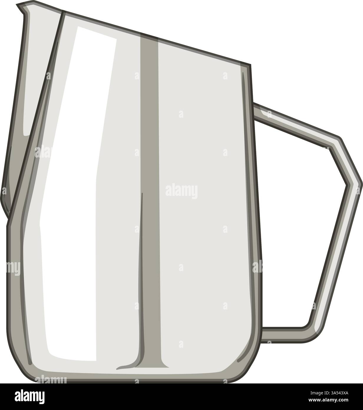 latte milk frothing pitcher cartoon vector illustration Stock Vector ...