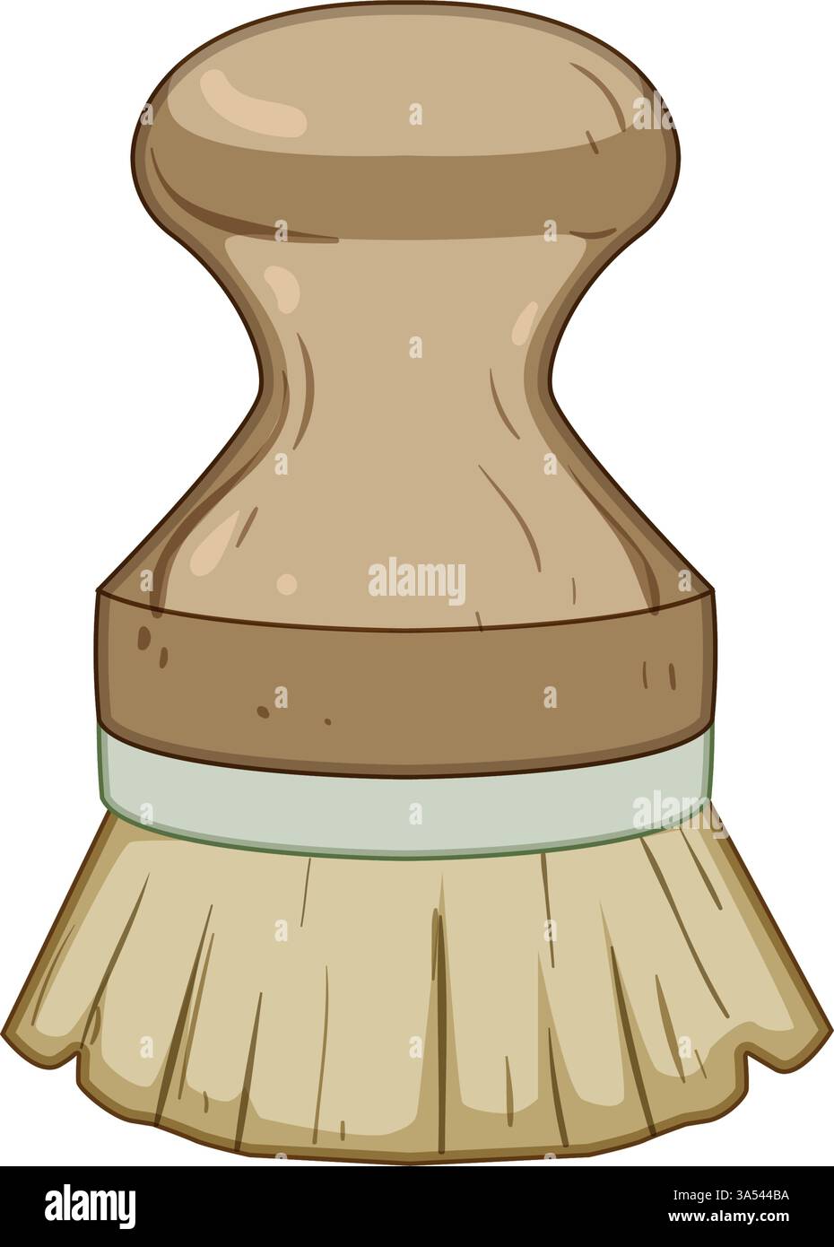 bristles mushroom brush cartoon vector illustration Stock Vector Image ...