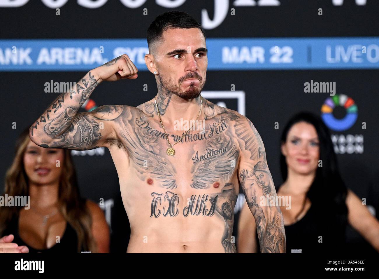 Sydney, Australia. 21st Mar, 2025. George Kambosos Jr during the ...