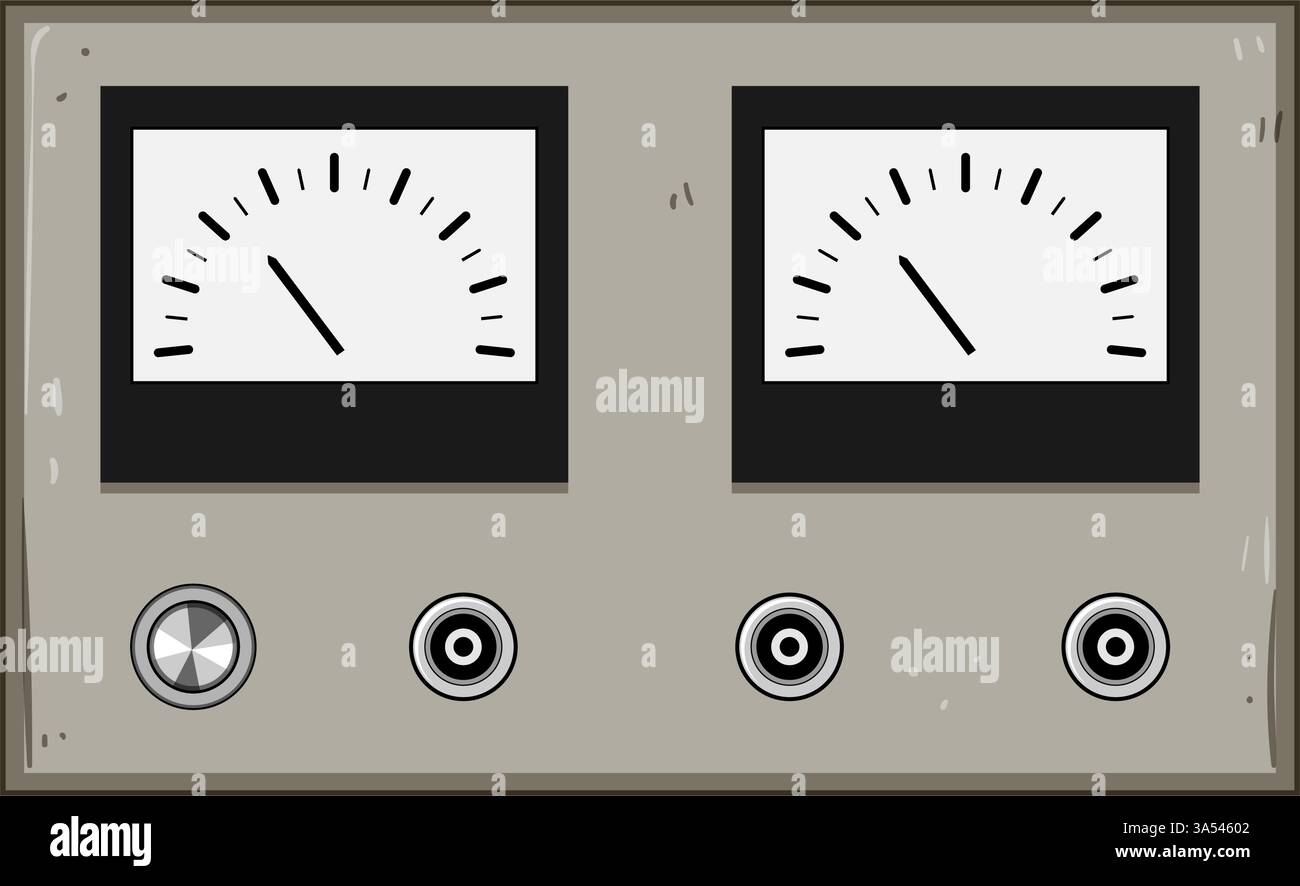 porcelain retro control panel cartoon vector illustration Stock Vector Image & Art - Alamy