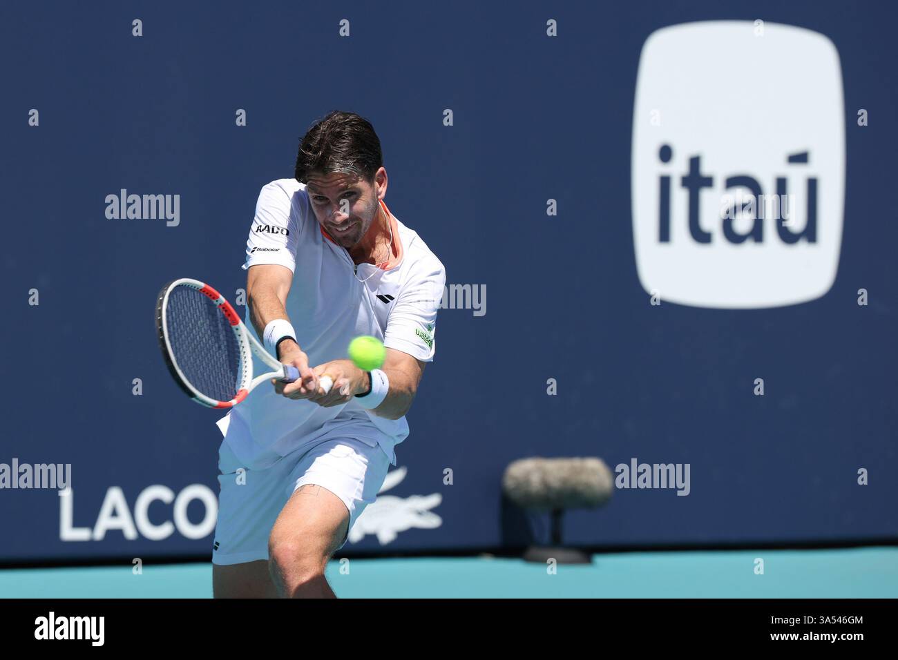 Miami Gardens, Florida, USA. 20th Mar, 2025. Yunchaokete Bu of China defeats Cameron Norrie of ...