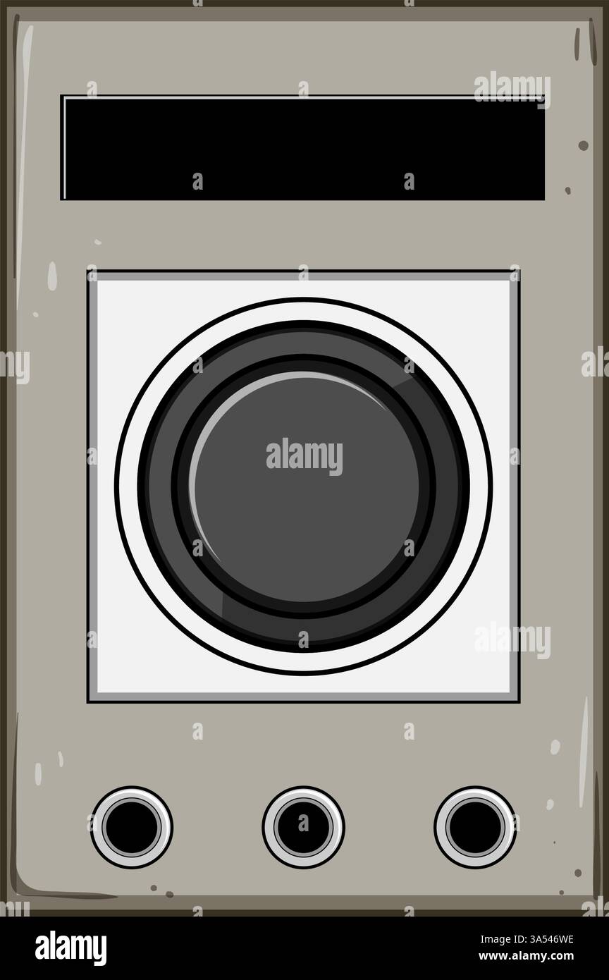 small retro control panel cartoon vector illustration Stock Vector Image & Art - Alamy