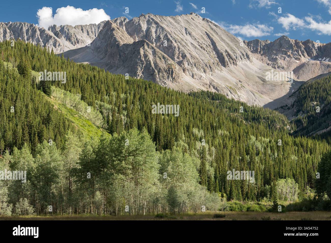 View of 13,521 Foot Star Mountain which is part of the Elk Mountain ...