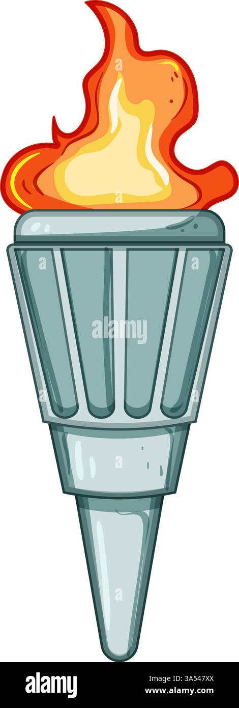 heat torch fire cartoon vector illustration Stock Vector Image & Art ...