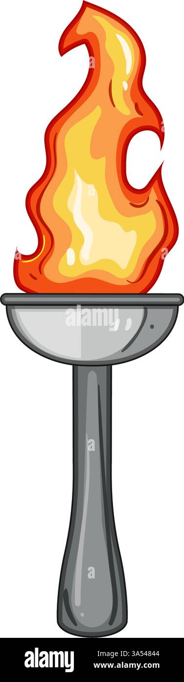 blaze torch fire cartoon vector illustration Stock Vector Image & Art ...