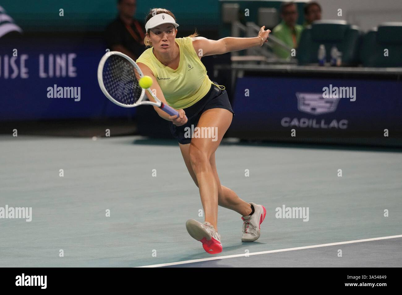 Danielle Collins returns to Sorana Cirstea of Romania during the Miami ...
