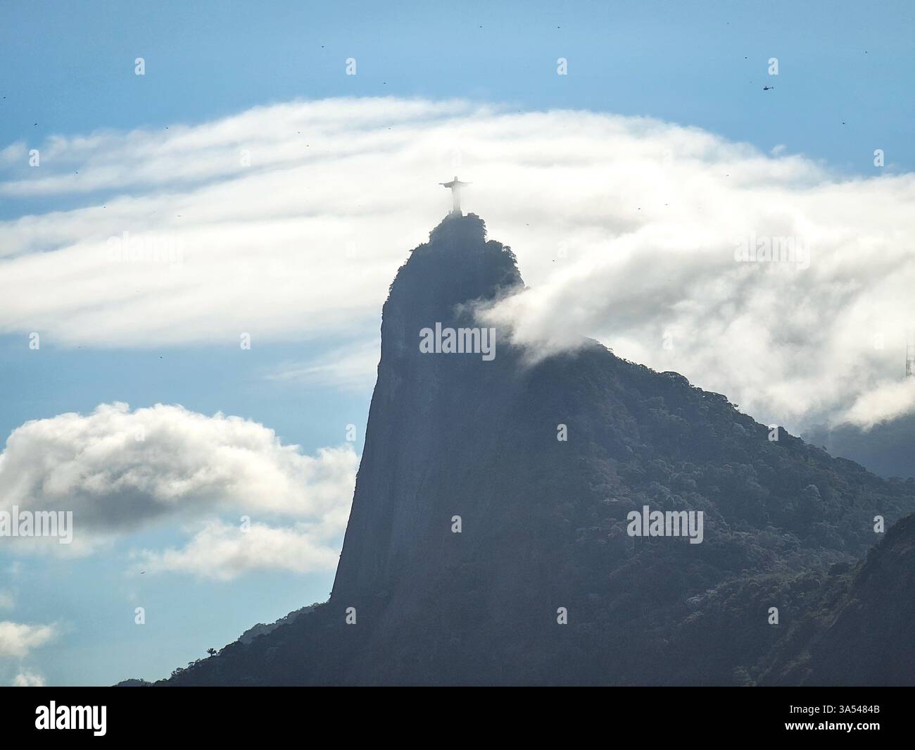 Corcovado Peak and Christ the Redeemer Statue Surrounded by Clouds ...